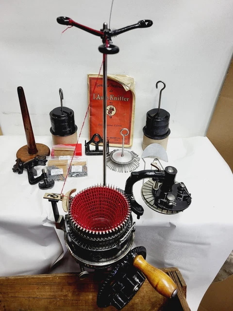 VTG AUTO-KNITTER SOCK Knitting Machine 1 Cyl 60 1 Ribber 30 W New ...