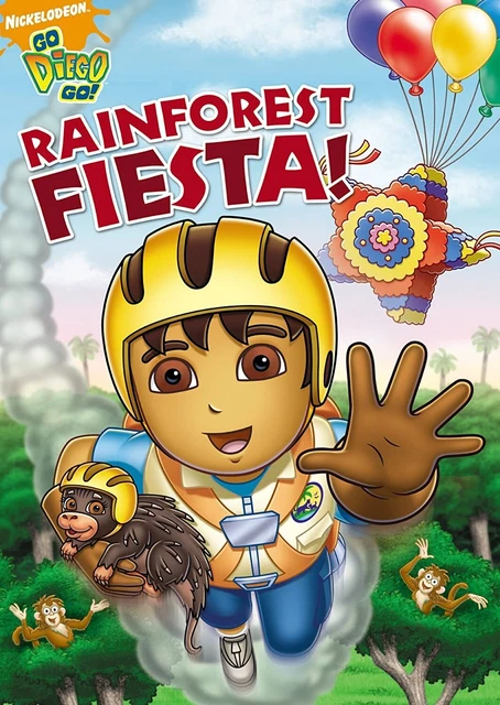 GO DIEGO GO Rainforest Fiesta DVD KIDS ANIMATED CARTOON MOVIE Rosie ...