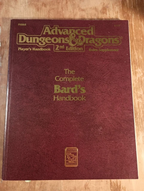 MANUEL COMPLET DE Bard's Advanced Dungeons & Dragons 2127 2e édition ...