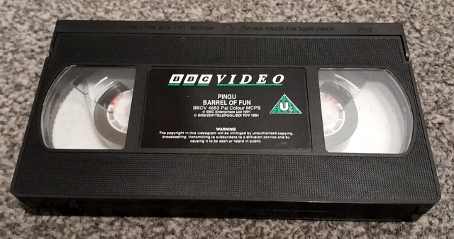 PINGU BARREL OF Fun Bbc Video C1 Tape Only Pal Vhs Video Kids Children ...