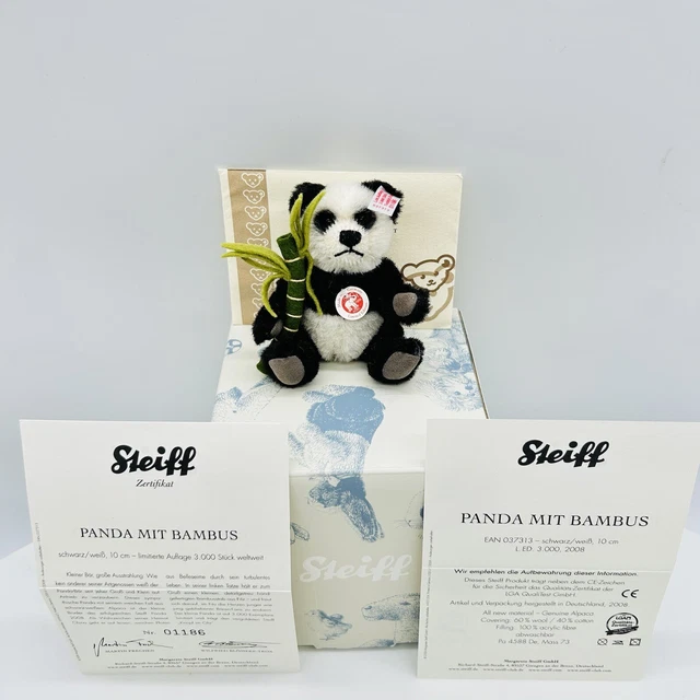 STEIFF 037313 ORNAMENT Teddybär Panda limitiert 3000 aus 2008 10 cm ...