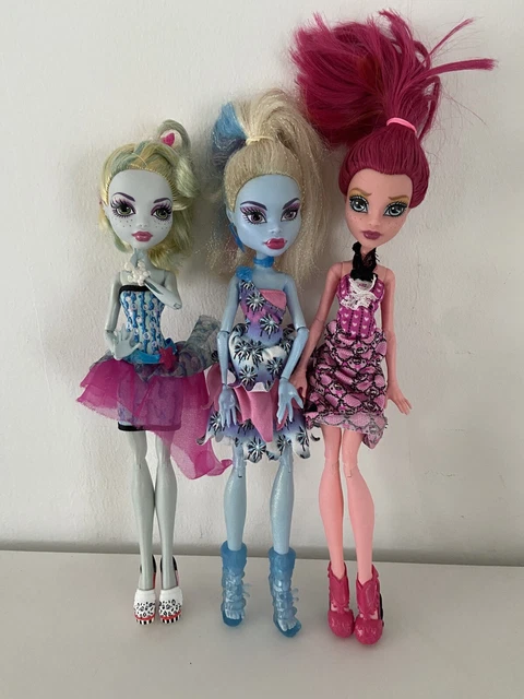 LOT DE 3 Poupées Monster High Gigi Grant, Abbey Bominable Lagoona Bleu EUR 29,10 - PicClick FR