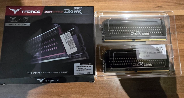 TEAM GROUP T-FORCE Dark Pro 8Pack Edition DDR4 3600mhz 16GB (2x8GB ...