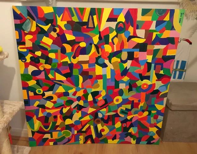 &NUOVA TELA INDRE VILKE ORIGINALE ""La musa del circo"" PITTURA FOLK ...