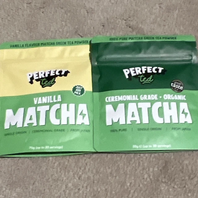 2 PERFECT TED 100% Pure Organic Ceremonial Grade Japan Matcha Green Tea ...