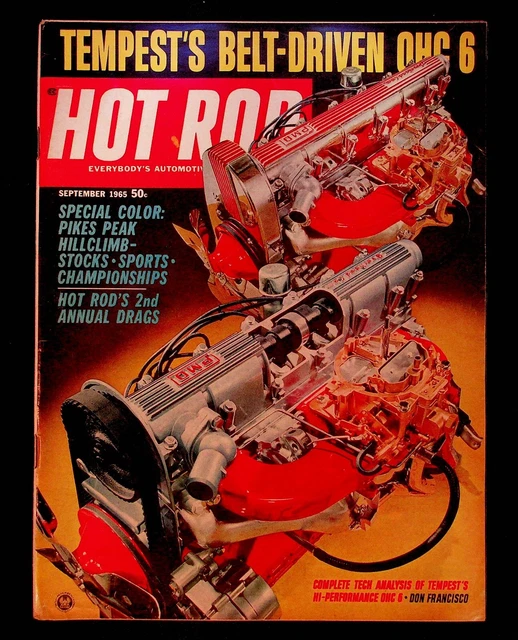 VINTAGE HOT ROD Car Magazine September 1965 Tempest OHC 6 Pikes Peak Drag Racing £7.91 - PicClick UK