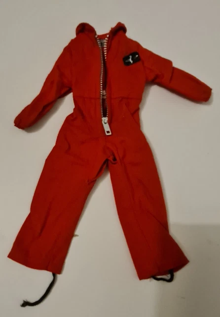 VINTAGE PALITOY ACTION Man Red Devil Para Helmet Red Flight Suit And ...
