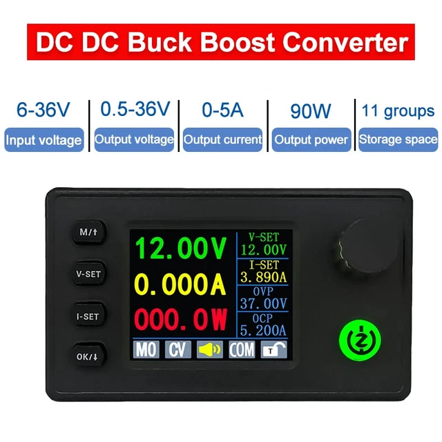 40/90W DC BUCK Boost Converter 0.5-36V Power Module Adjustable ...