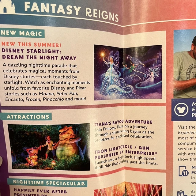 DISNEY MAGIC KINGDOM 2025 Guide Map Brochure Starlight Parade Opening ...