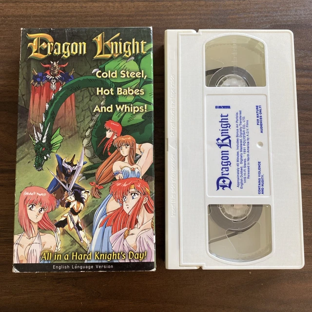 DRAGON KNIGHT ANIME VHS Tape 1991 English Language Version White Tape ...
