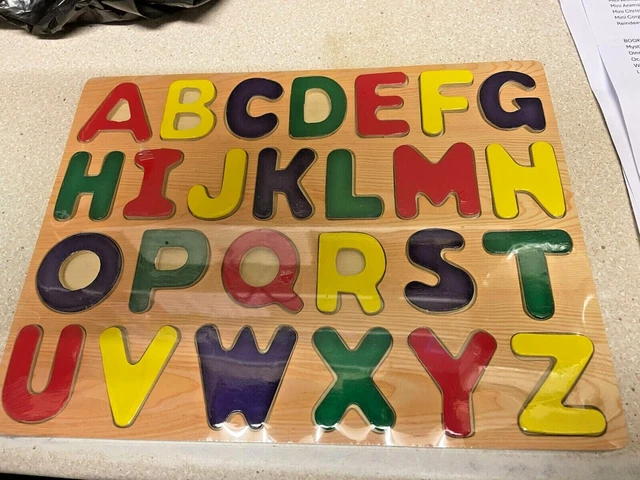 ALPHABET WOODEN SLOT together Puzzle (R) £3.99 - PicClick UK