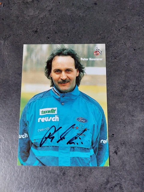 AUTOGRAMM AK AUTOGRAMMKARTE Peter Neururer 1. FC Köln selten 1995/96 ...