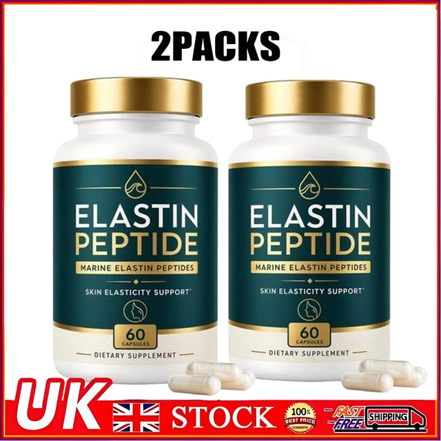 2PC ELASTIN PEPTIDE Skin Tightening Skin Elasticity Easy Daily Routine ...
