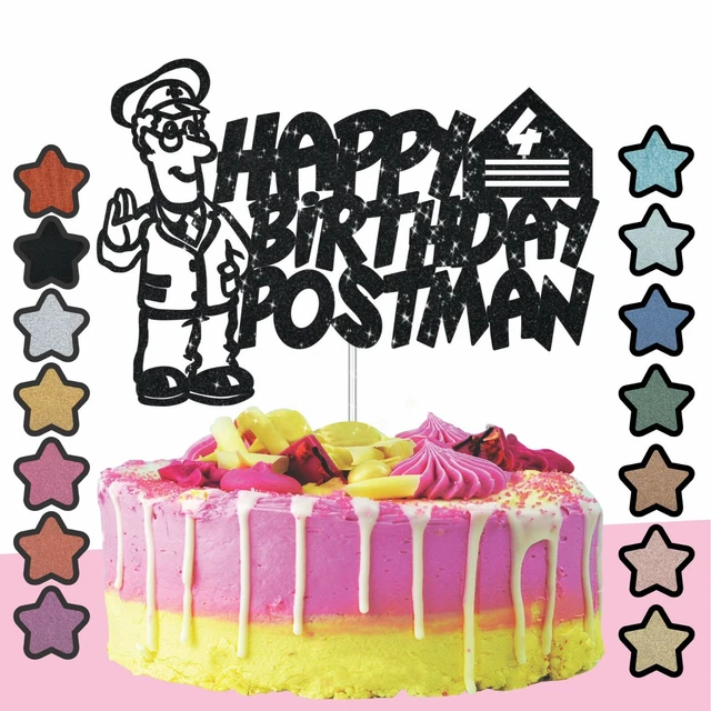 POSTMAN BIRTHDAY HAPPY Birthday Personalised Birthday Cake Topper Any ...