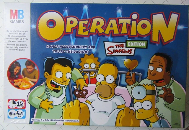 MB GAMES OPERATION The Simpsons Edition Homer 12 Phrases (Battery ...