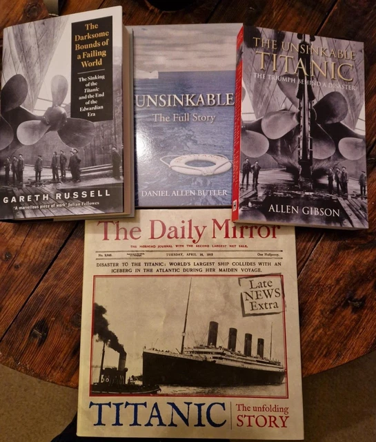 RMS TITANIC THE Unfolding Story Unsinkable Sinking Ship Book set ...