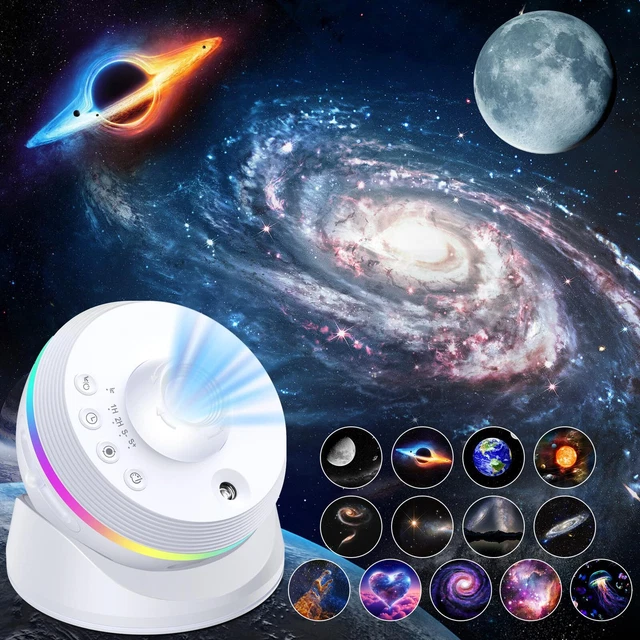 GALAXY PROJECTOR, 4K HD Planetarium Star Projector with 13 Film Discs ...