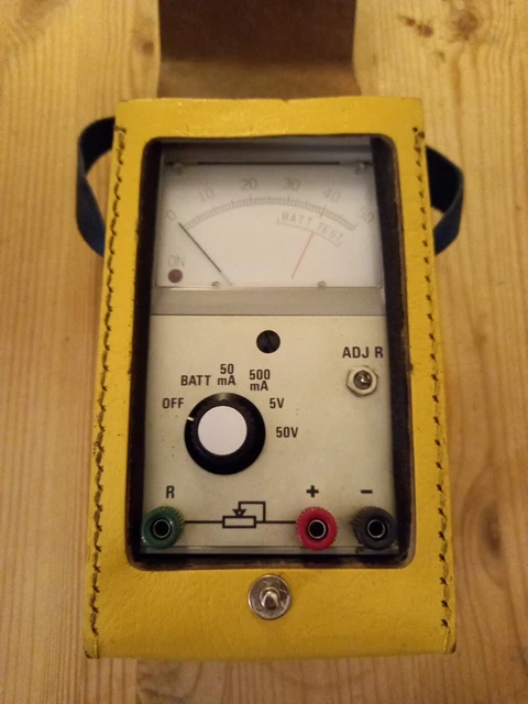 BRITISH TELECOM MEMORABILIA Vintage Detector 4A in Yellow Leather Case ...
