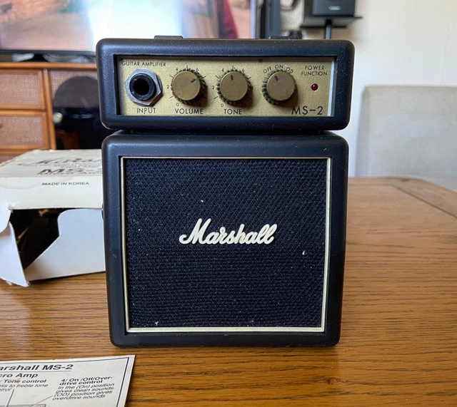 MARSHALL MS-2 MICRO/MINI Portable Stack Amp - Black (Battery Powered) £ ...
