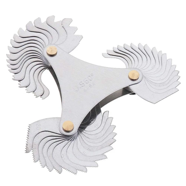 IMPERIAL AMERICA SAE Screw Thread Pitch Gauge Stainless Steel US ...