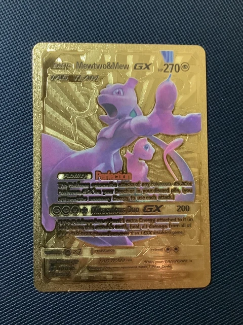 MEWTWO & MEW GX - Tag Team - Carte Pokemon Gold Card Fan Art Card EUR 4 ...