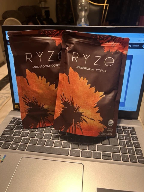RYZE MUSHROOM COFFEE Organic New 30 SERVINGS FREE SHIPPING SAME OR NEXT ...
