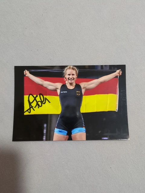AUTOGRAMMKARTE (SIGNIERTES FOTO) Aline Rotter Focken- Deutsche Ringerin ...