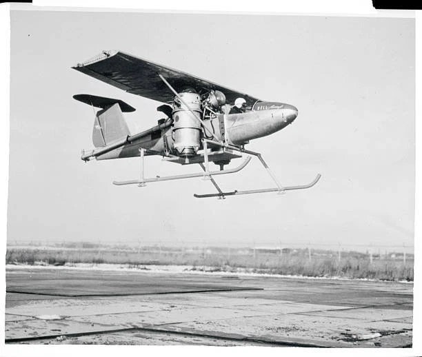 BELL AIRCRAFT VTOL Departing 1955 Photo - Test pilot David G. Howe ...
