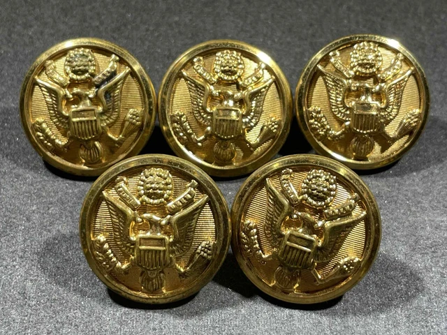 LOT X5 WW2 WWII US Army Military Uniform Buttons Fine Quality 23 mm £22 ...