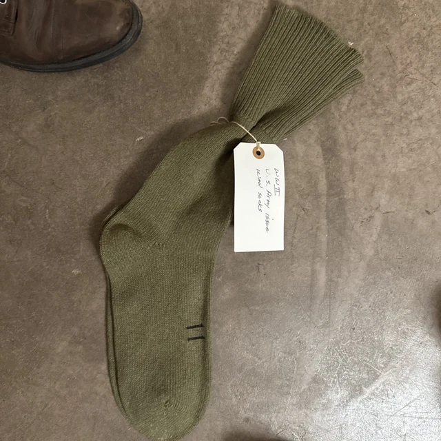 WW2 US ARMY WOOL SOCKS SZ 11 Green £18.83 - PicClick UK
