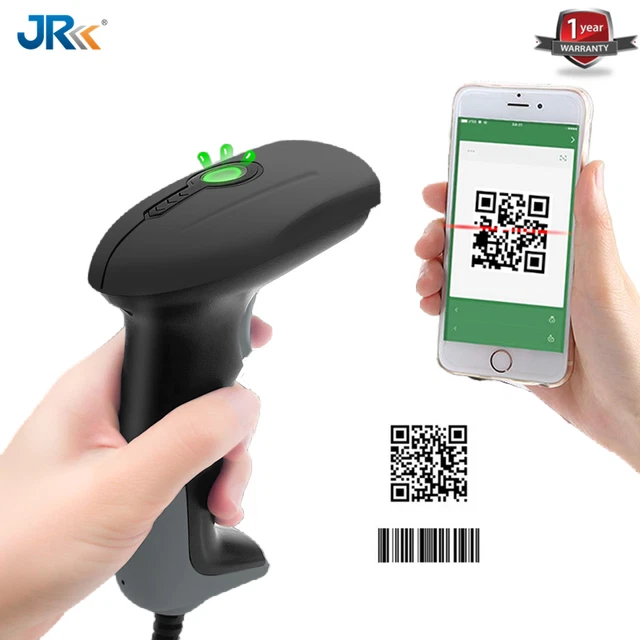 JR HANDHELD BARCODE Scanner Wired USB Cable 2D 1D QR CMOS Bar Code ...