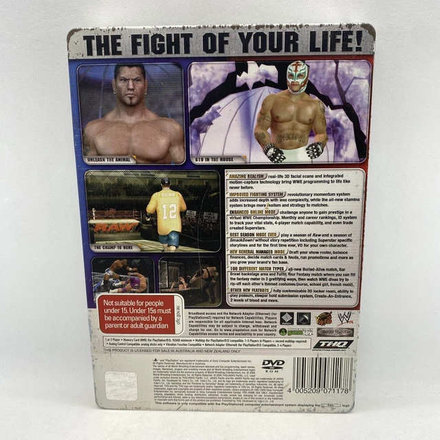 WWE SMACKDOWN VS Raw 2006 & 2008 Steelbook PS2 PlayStation 2 PAL Free ...