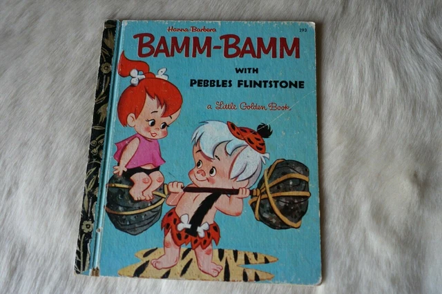 LITTLE GOLDEN BOOK 293 Hanna-Barbera BAMM-BAMM WITH PEBBLES FLINTSTONE ...