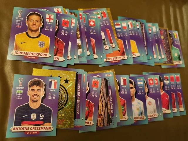 PANINI FIFA WORLD Cup Qatar 2022 Bundle of 50 Stickers - No Duplicates ...