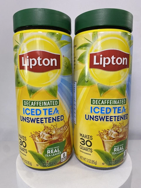 LIPTON DECAFFEINATED ICED Tea Powdered Instant Mix Unsweetened 30 Qt ...