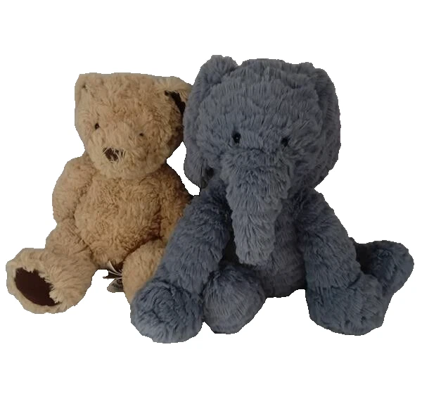 JELLYCAT LONDON EDWARD Bear plus Fuddlewuddle Elephant Small Plush Toys ...