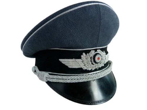 WW2 GERMAN UNIFORM Hat Army Luftwaffe Officers Visor Cap Headgear WWI ...