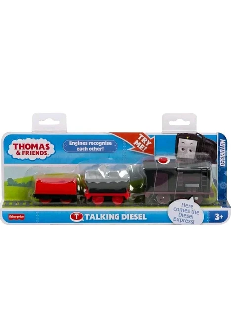THOMAS & FRIENDS Motorized Toy Train Talking Diesel Engine Sounds ...