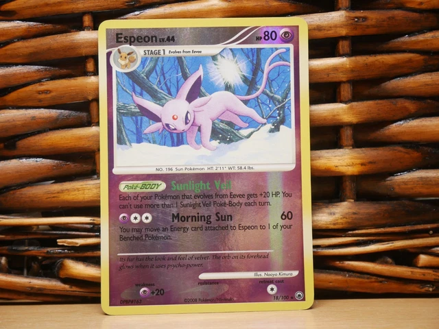 POKEMON ESPEON 18/100 REVERSE HOLO RARE | HP Heavy Play | Majestic Dawn ...