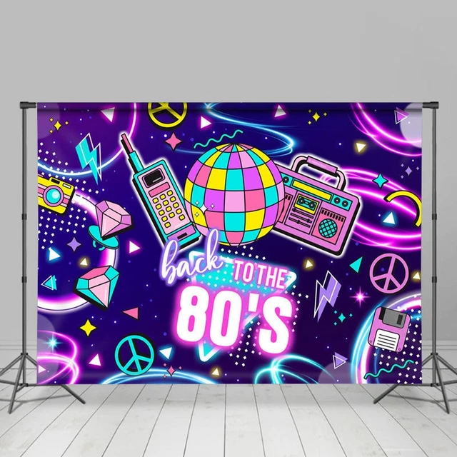 BACK TO THE 80s Retro Music Disco Party Backdrop $37.85 - PicClick AU