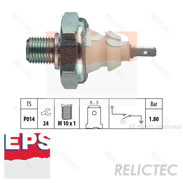 OIL PRESSURE SWITCH Sensor VW Audi Seat:PASSAT,80,100,POLO,GOLF II 2 ...
