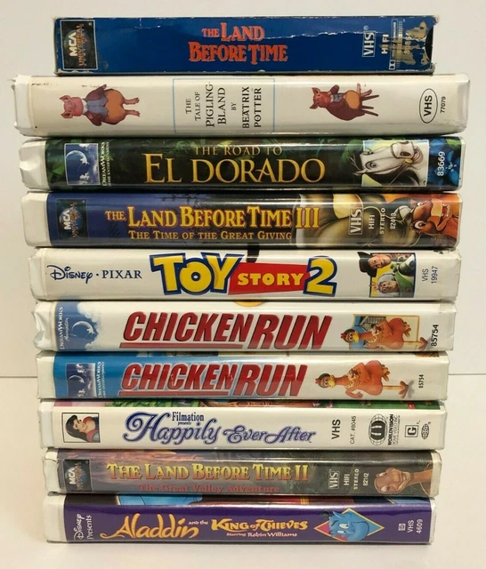 LOT OF 10 Animated Animation VHS Video Tapes Movies Pixar Dreamworks ...