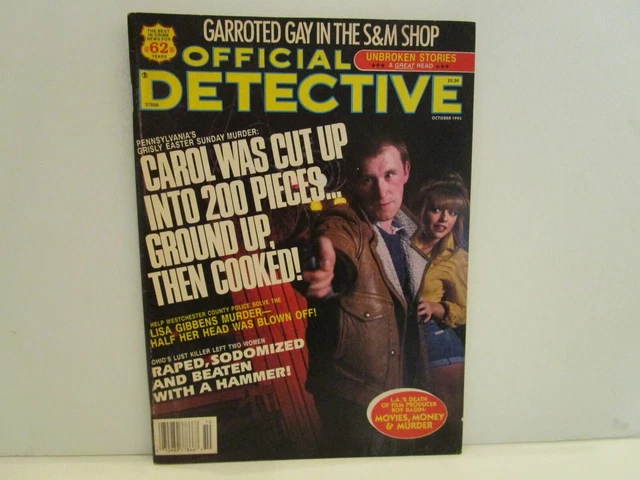 Vintage Official Detective Stories Oct 1992 Sex And True Crime Postmortem Photos £12 63