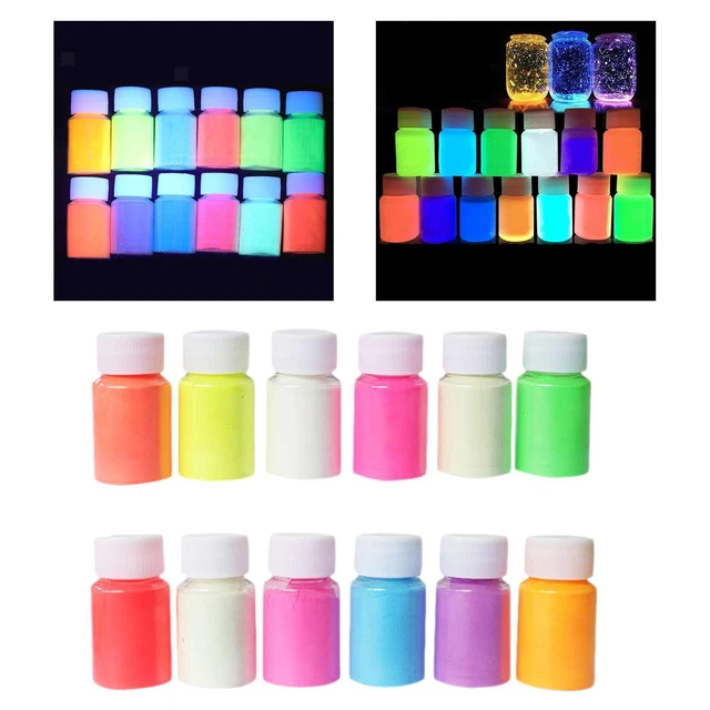 GLOW IN THE Dark Pigment Powder Luminous Powders 20G/Bag Liquid Color ...