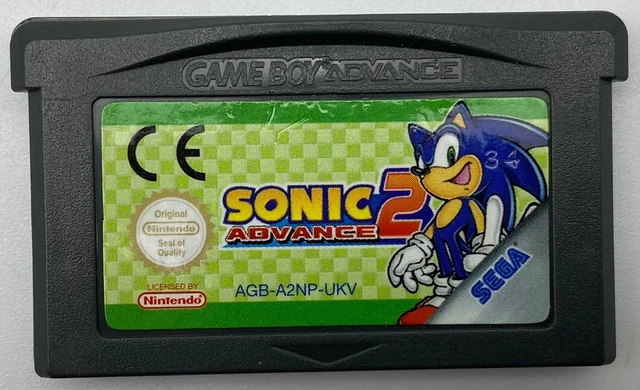 NINTENDO GAME BOY Advance Sonic Advance 2 Videogame Cartridge (FREE UK ...