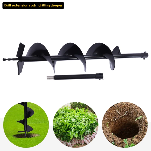 6& EARTH AUGER Bit Fence Post Hole Digger Drill Bit for Gardening DIY ...