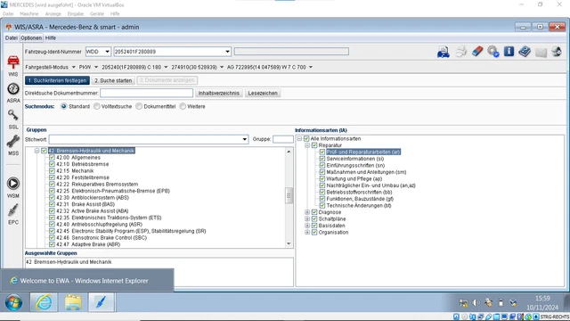 WIS/ASRA/EPC/SSL/MSS/ MERCEDES WERKSTATTHANDBUCH 1986-2022 ...