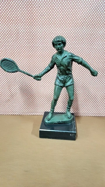 SIMAR SIGN BRONZE Tennis Player Statue $152.51 - PicClick CA