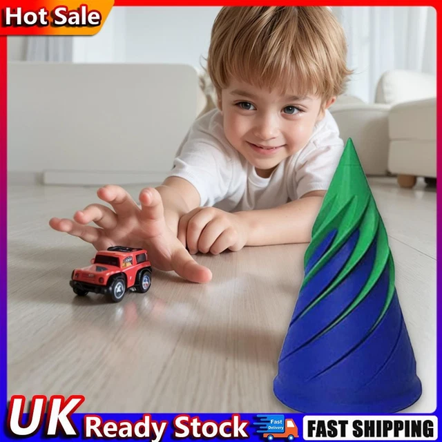 3D PRINTED SPIRAL Cone Toy Pass Through Pyramid Fidget Toy (1pc Dark ...