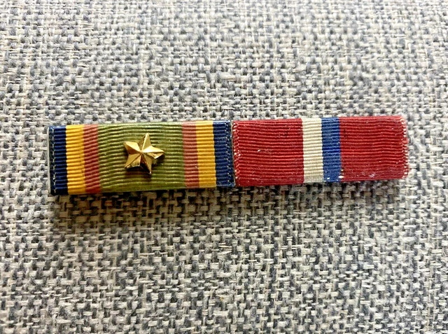 0.5& NAVAL COMMENDATION Gold Star Device-Phillippine Ribbon Bar-Pin ...